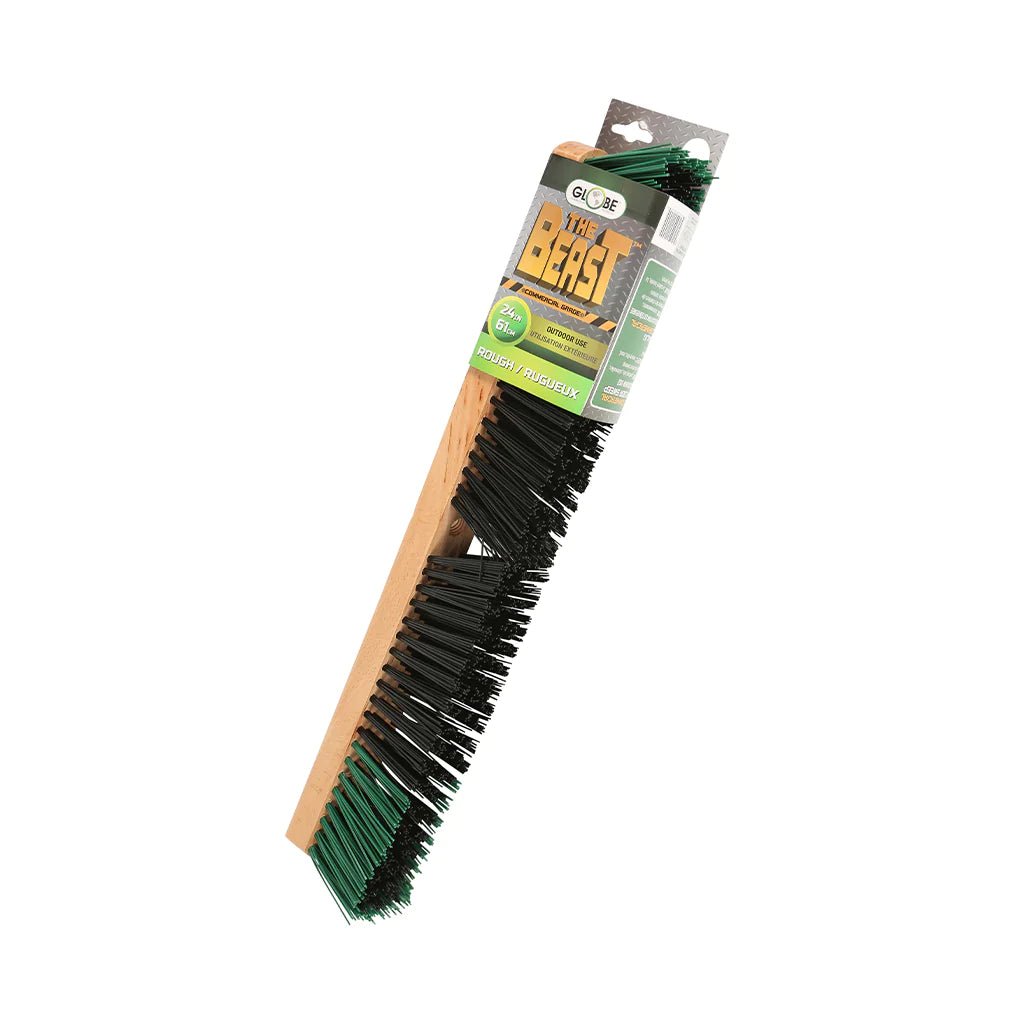 Heavy-Duty Beast™ Commercial Push Broom Heads - Rough Bristles / Black ...