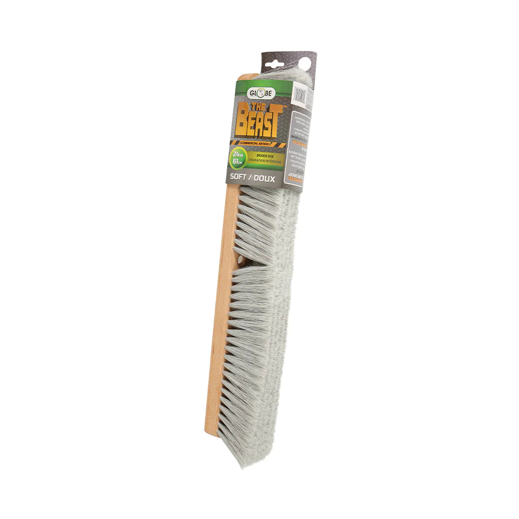 Heavy-Duty Beast™ Commercial Push Broom Heads - Soft Bristles / Khaki ...